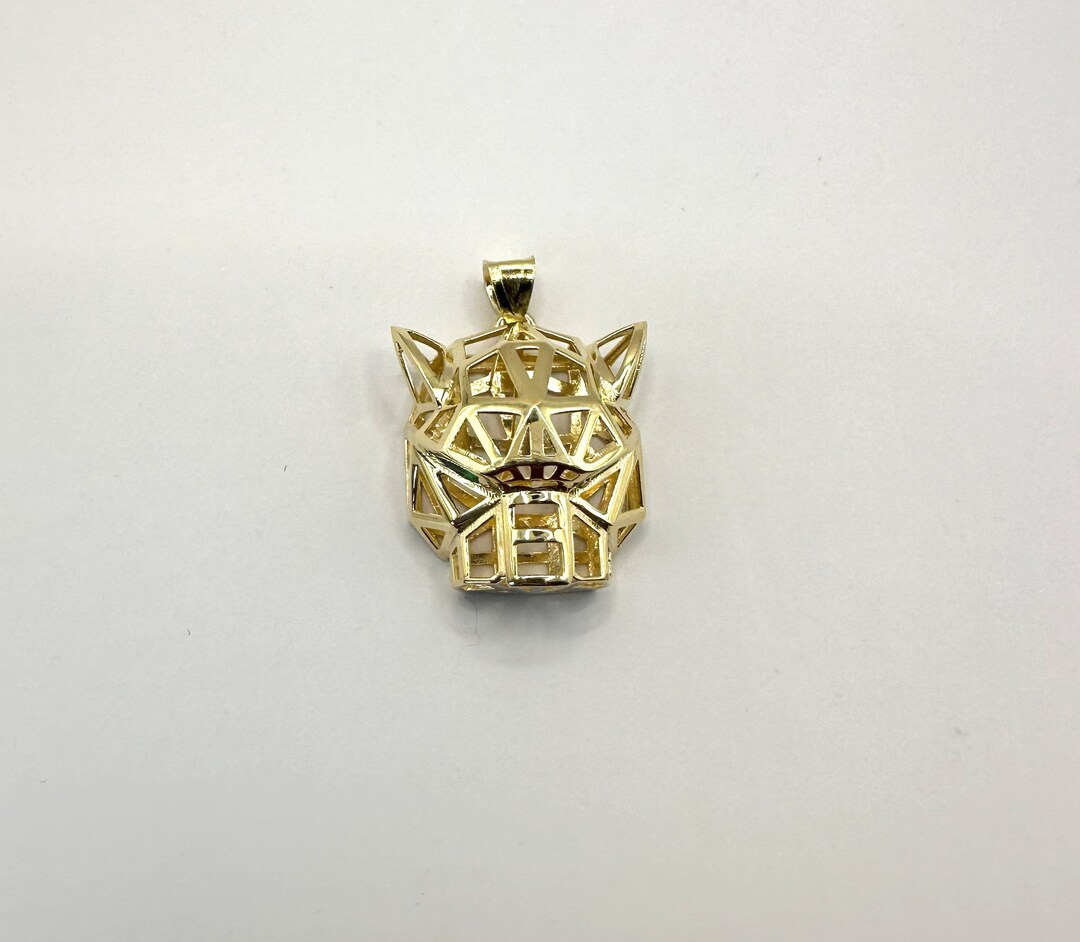 18k Solid Gold 3D Animal Face Pendant Only - Etsy