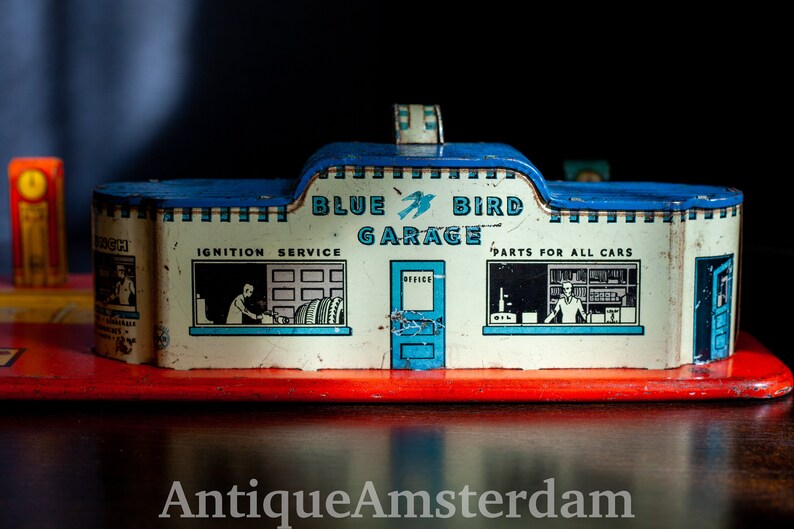 Antique 1930s Marx Blue Bird Garage Rare - Etsy