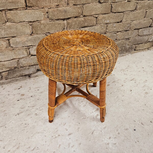 Wicker Stool - Etsy