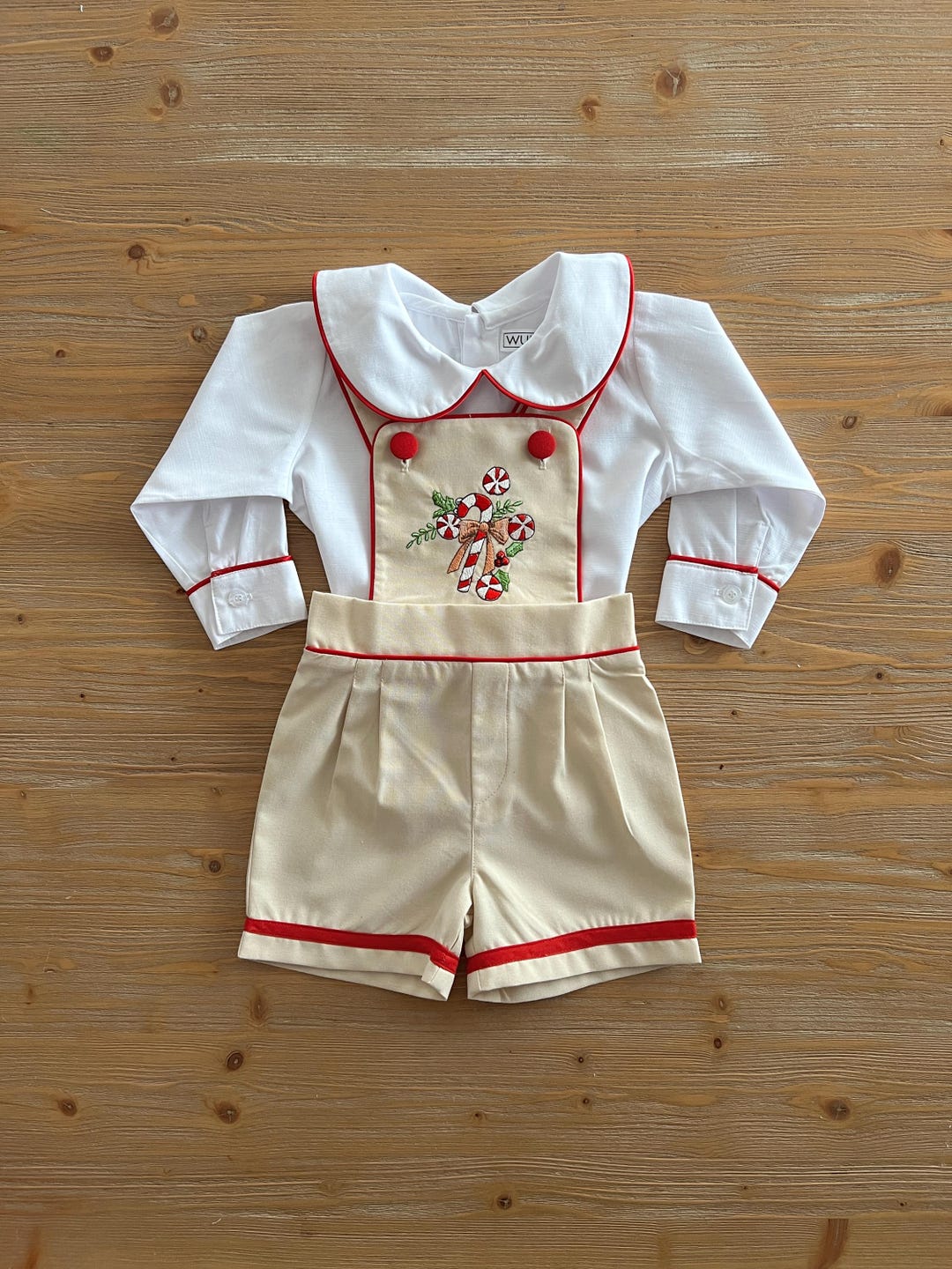 Bosy Christmas Candy Set, Baby Xmas Photo Prop Cream Suspender Shorts ...