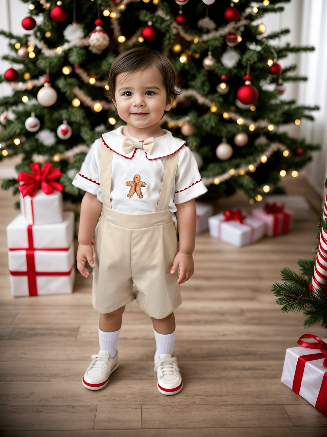 Gingerbread Baby Boy Set, Boy Christmas Gingerbread Look, Boy Photo ...