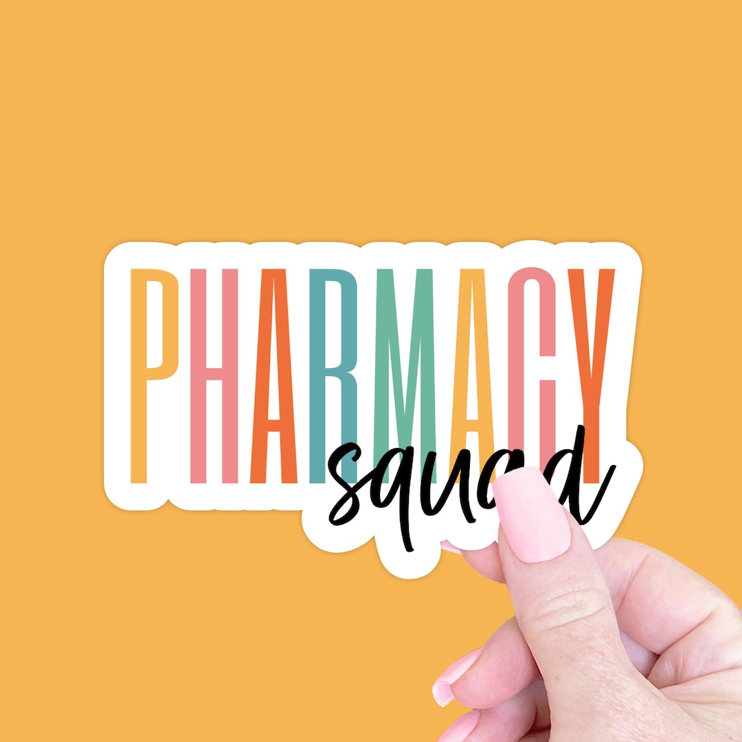 Pharmacy Squad Sticker Gift, Pharmacology Tech Team Laptop Sticker Gift ...
