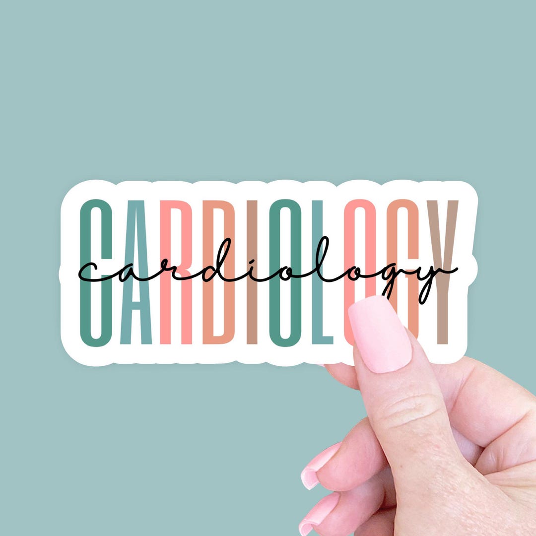 Cardiology Sticker Gift, Cardiologist Laptop Water Bottle Sticker Decal ...