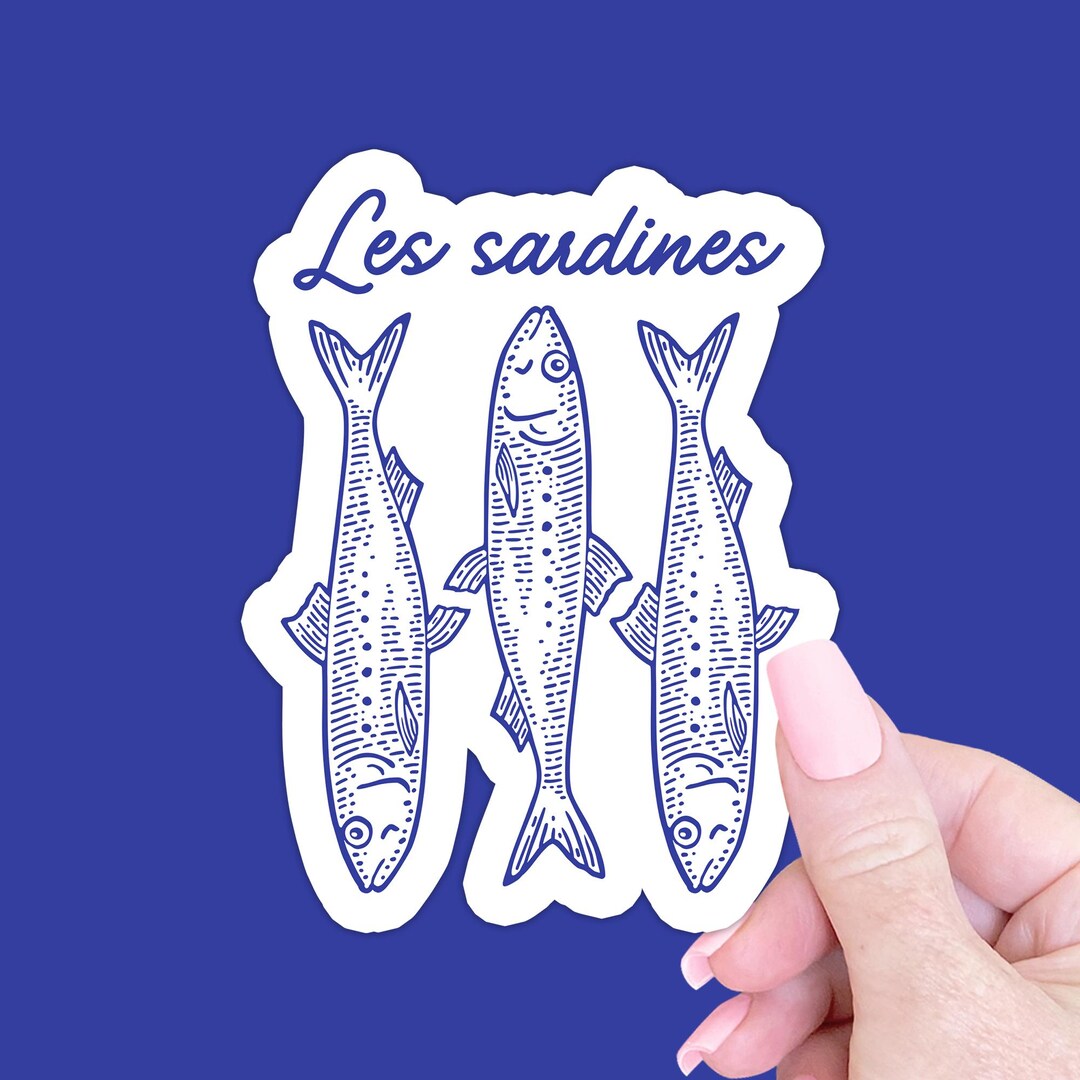 Sardines Sticker Gift, Canned Fish Laptop Sticker,les Sardines Water ...