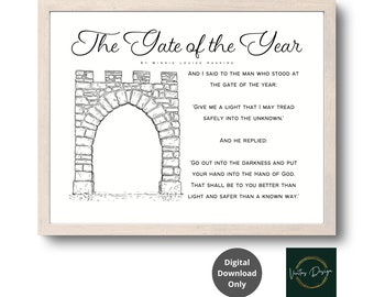 The Gate of the Year Poem - Etsy