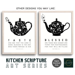 Psalm 143:8 & 1 Corinthians 10;31 Kitchen Scripture Wall Art Bible ...