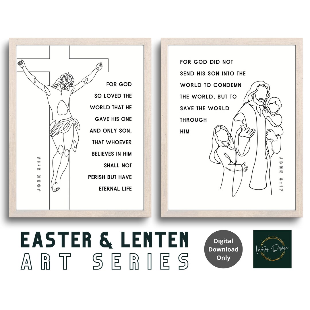 John 3:16-17 Lent Good Friday Passion of Jesus Christ Easter Bible ...