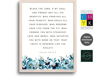 Doxology Jude 24-25 Worship Bible Verse Floral Scripture Art Printable ...