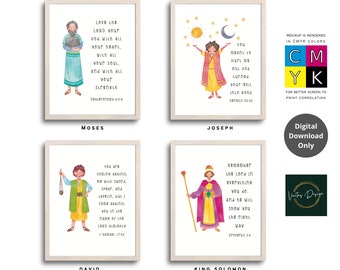 Creation Story in Genesis Bible Verse Children Kids Scripture Wall Art ...