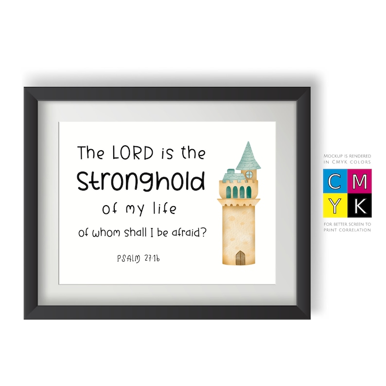 Psalm 27:1 Bible Verse Children Kids Scripture Wall Art Printable ...