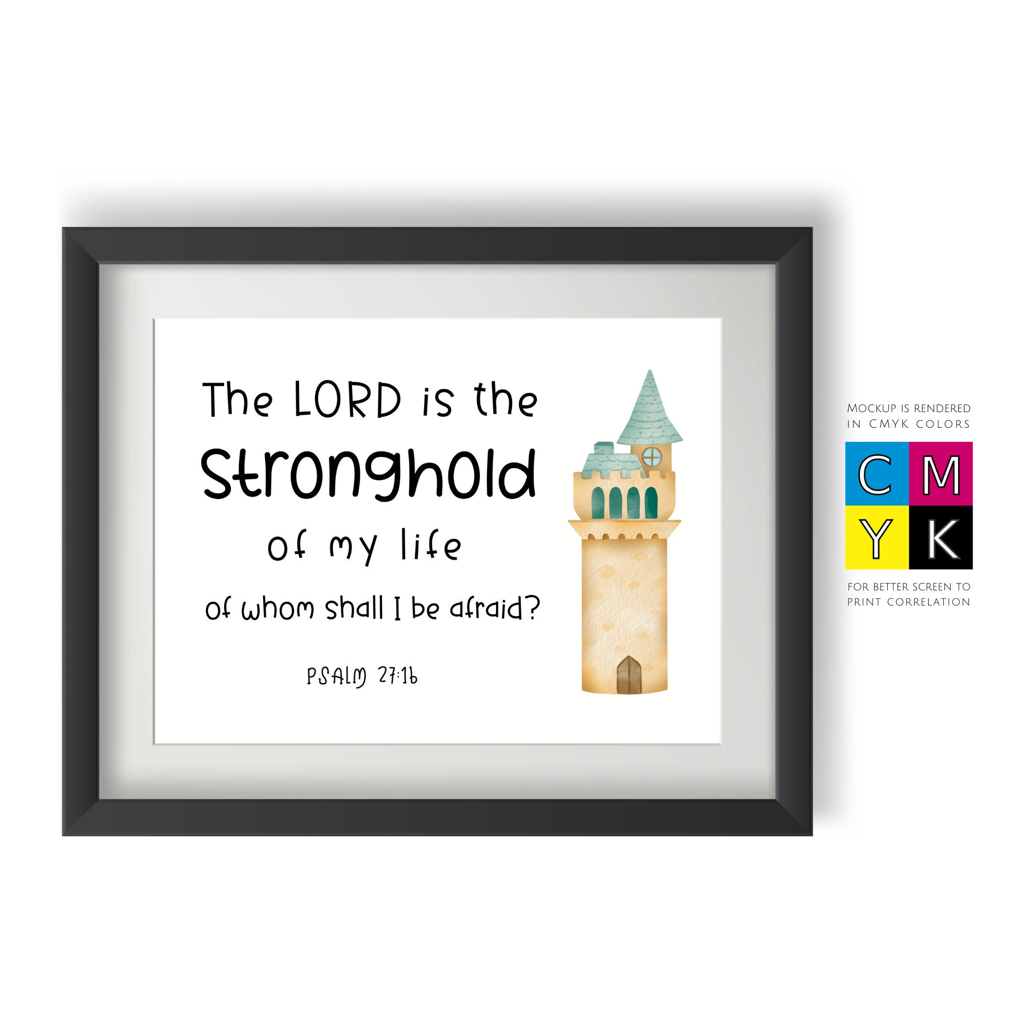 Psalm 27:1 Bible Verse Children Kids Scripture Wall Art Printable ...