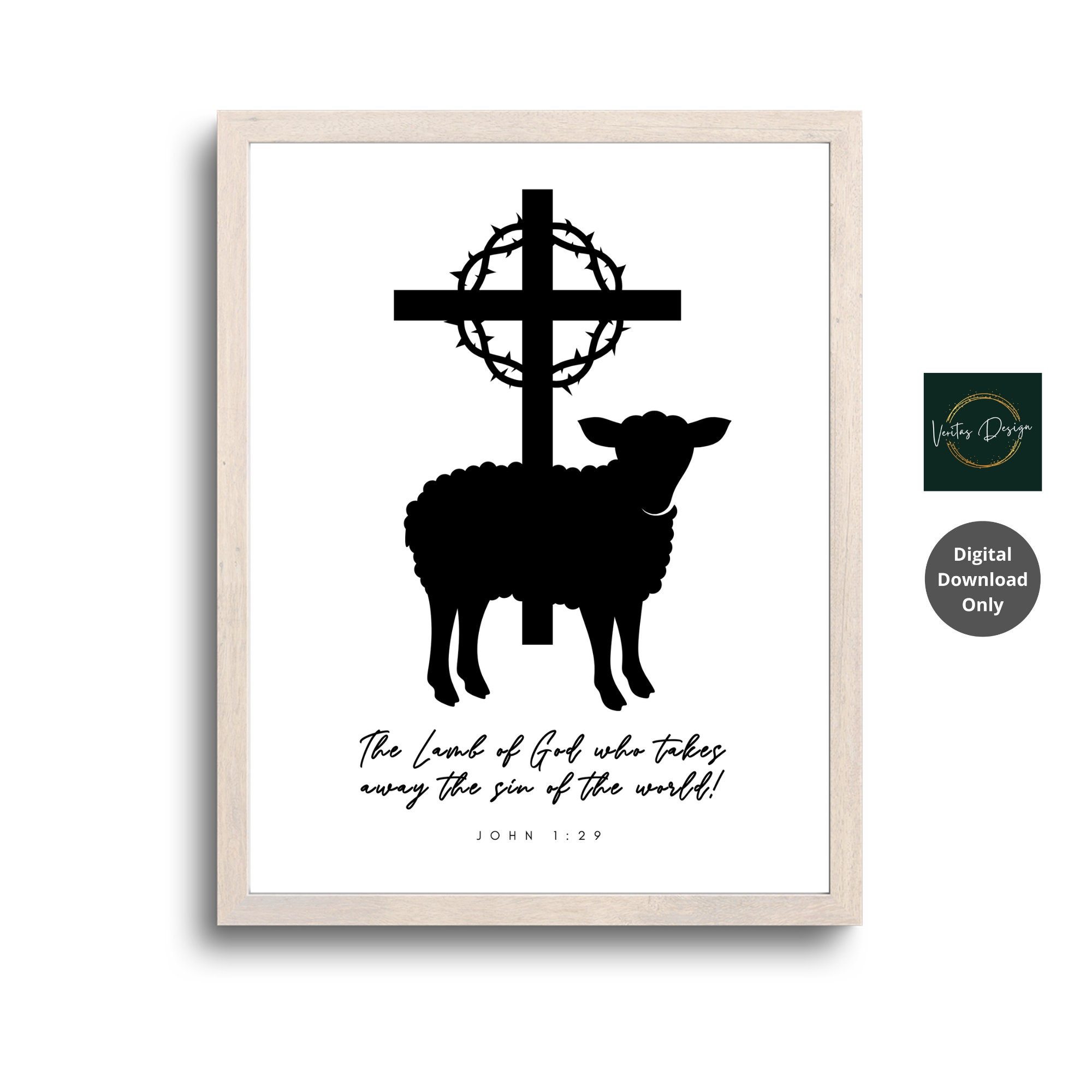 John 1:29 Lamb of God Lent Good Friday Passion of Jesus Easter Bible ...