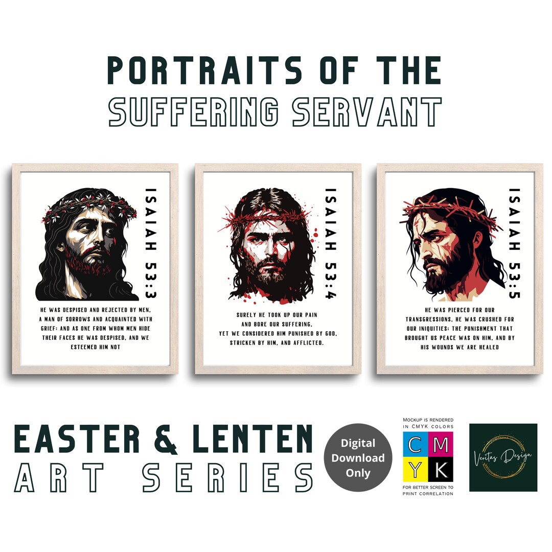 Isaiah 53:3-5 Lent Good Friday Passion of Jesus Christ Easter Bible ...