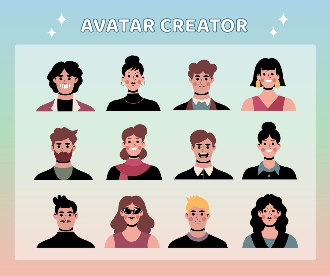 Avatar Creator for Illustrator (and More) - Vector Design Elements ...