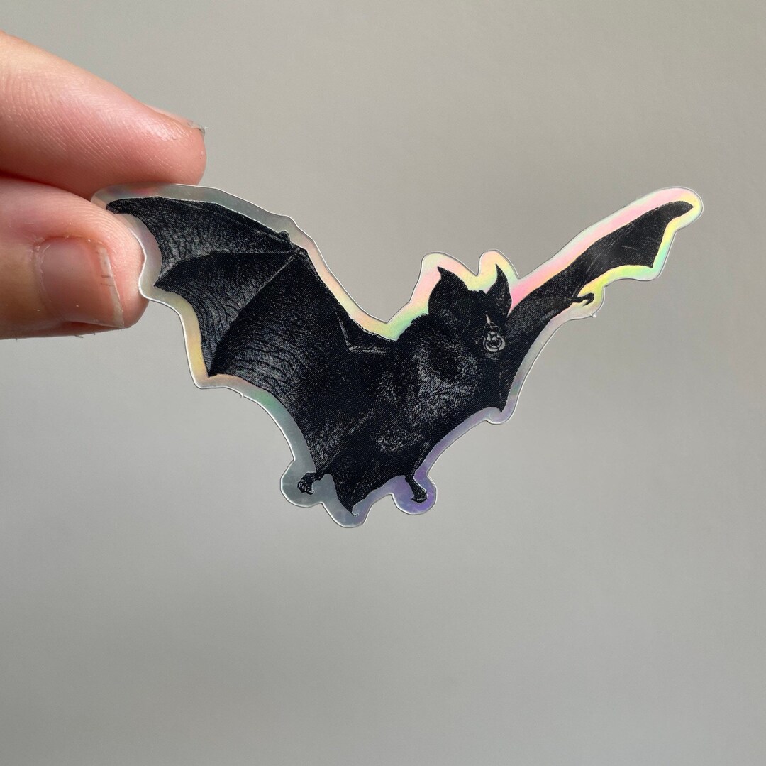 Holographic Bat Sticker Shiny Halloween Spooky Vintage - Etsy