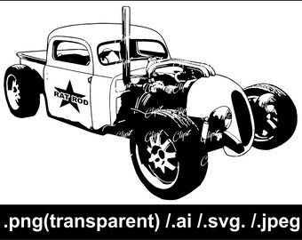Rat Rod Stencil - Etsy