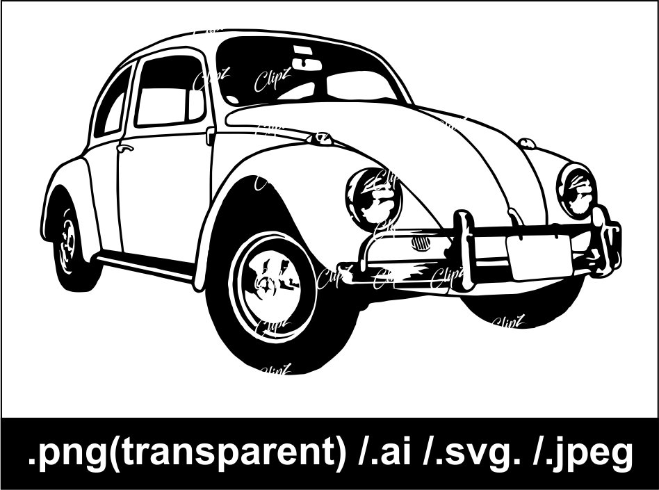 Vw Bug Clipart Black And White