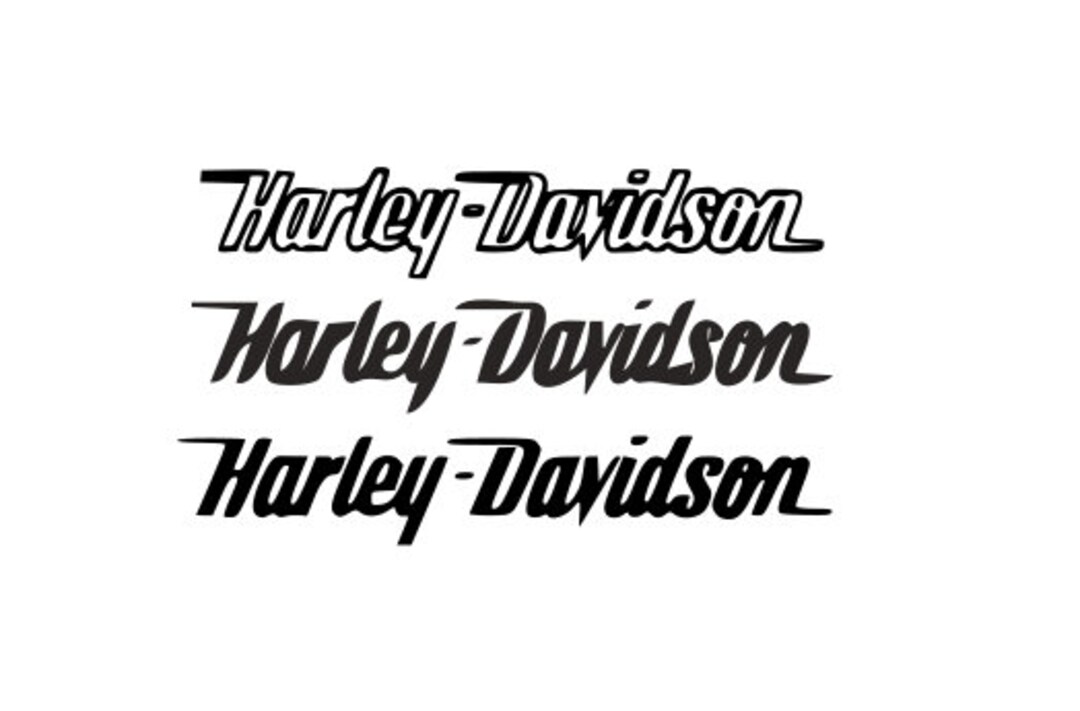 Harley Davidson Word Svg Bundle Set 3 Style Set. - Etsy Australia