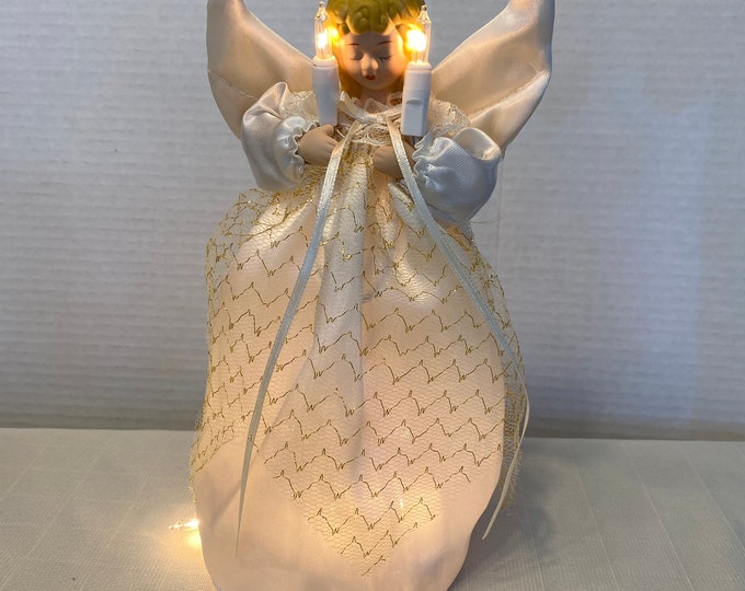 Vintage Angel Tree Topper Light up Tree Topper 1980s Tree Topper ...