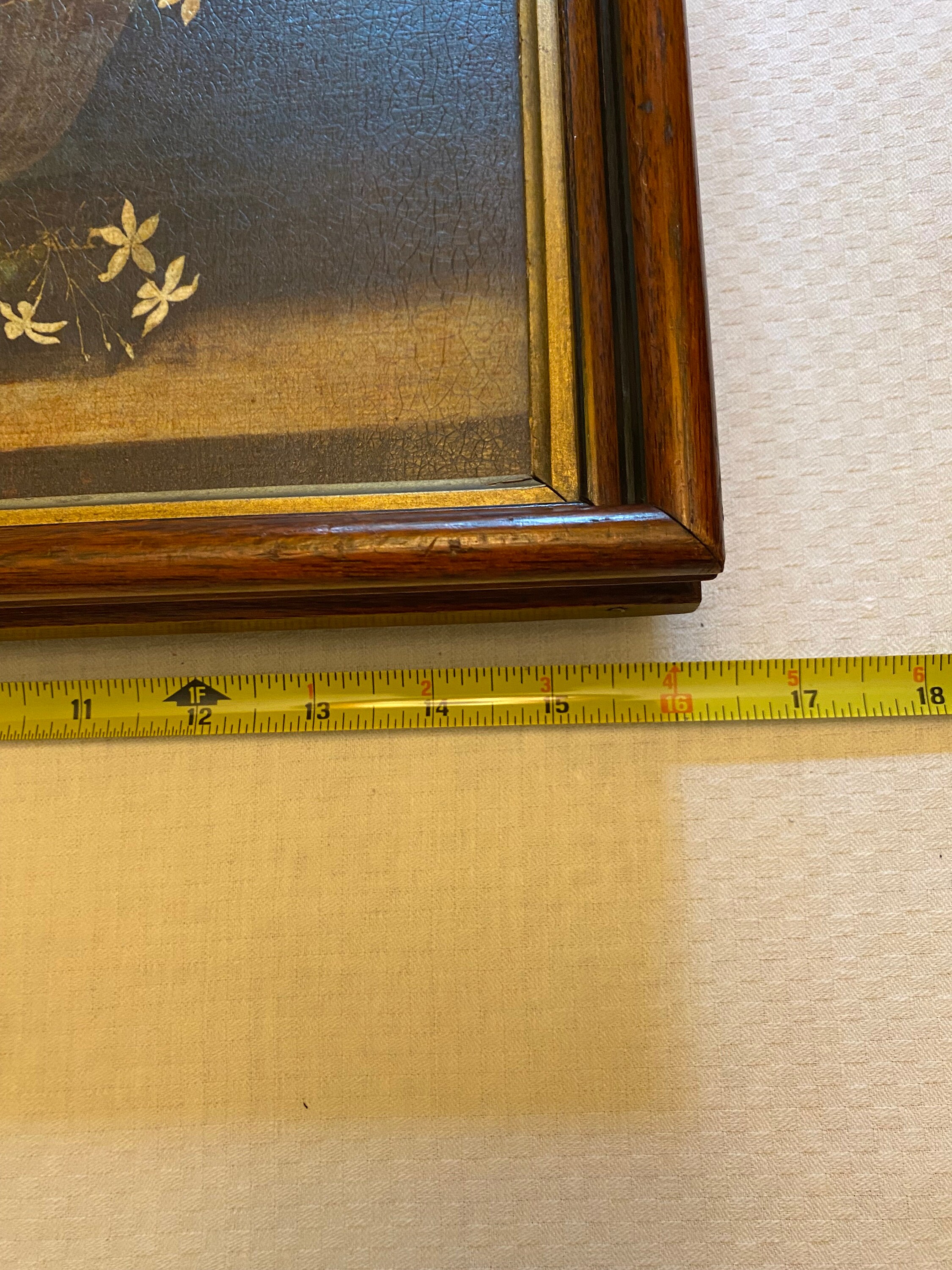 Vintage Fruit Still Life in a Deep Cherry Frame W Gold Gilt and Black ...