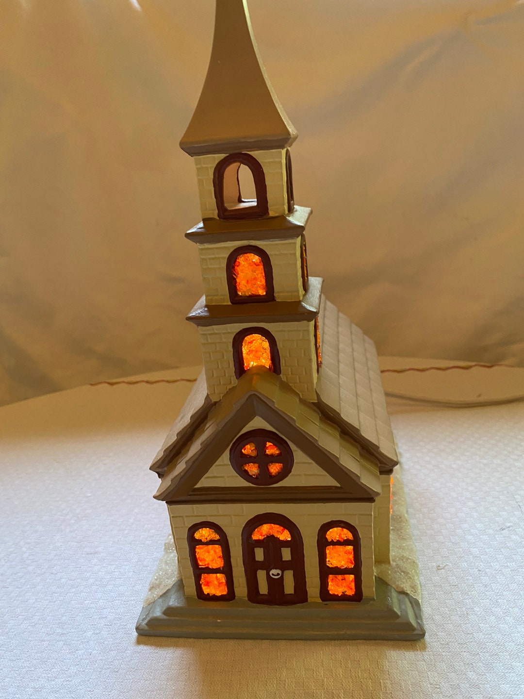 Vintage Ceramic Church Light/ Christmas Village Light/ Night Light ...