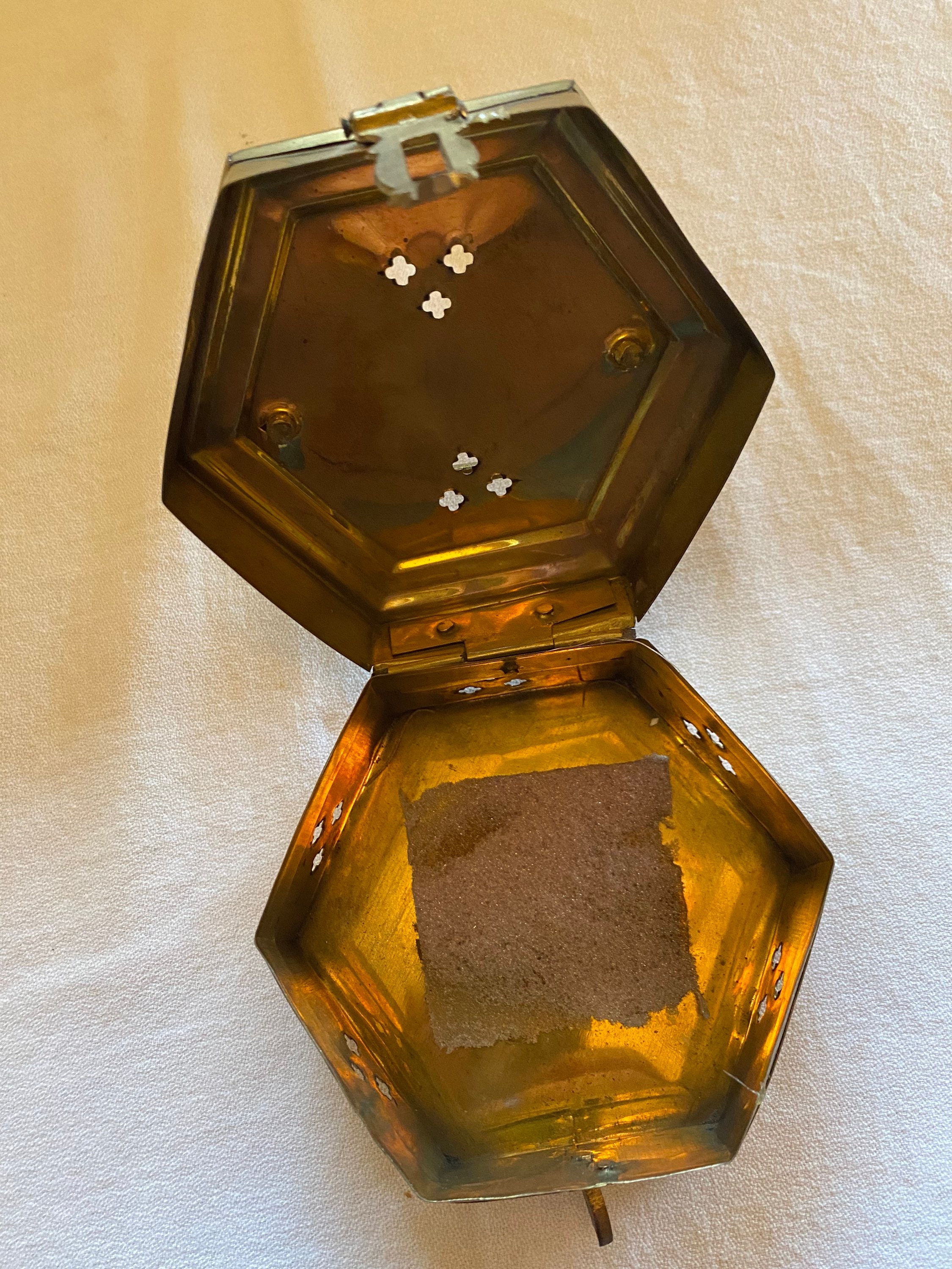 Vintage Octagon Brass Box 1970s Decor Boho Decor Made in India - Etsy