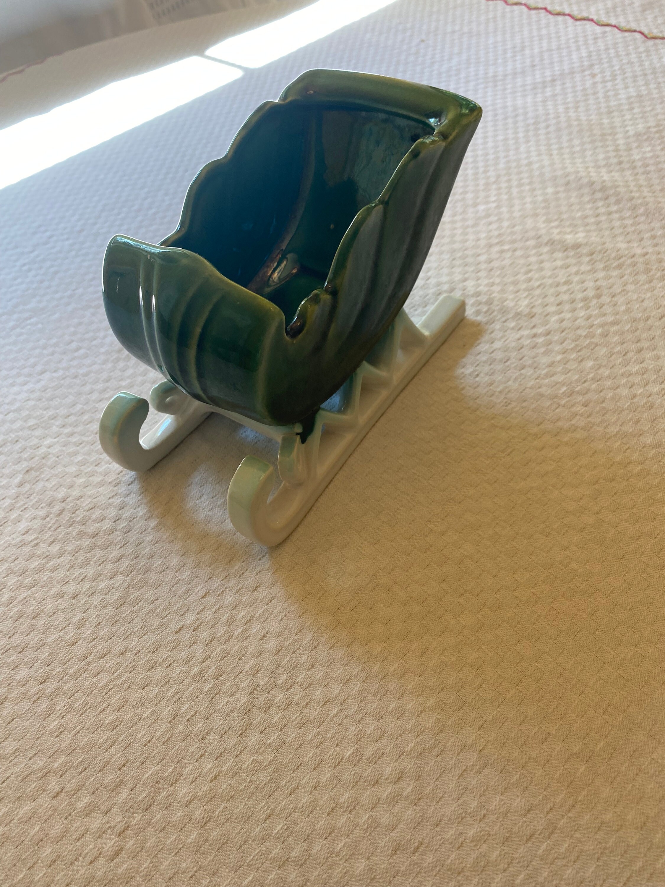 Vintage Napco Mcm Ceramic Sleigh Sled 1950s Ceramics 1960s Christmas ...