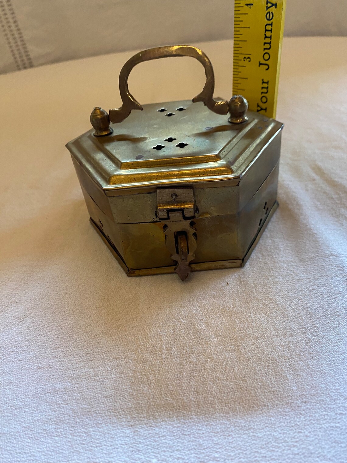 Vintage Octagon Brass Box 1970s Decor Boho Decor Made in India - Etsy