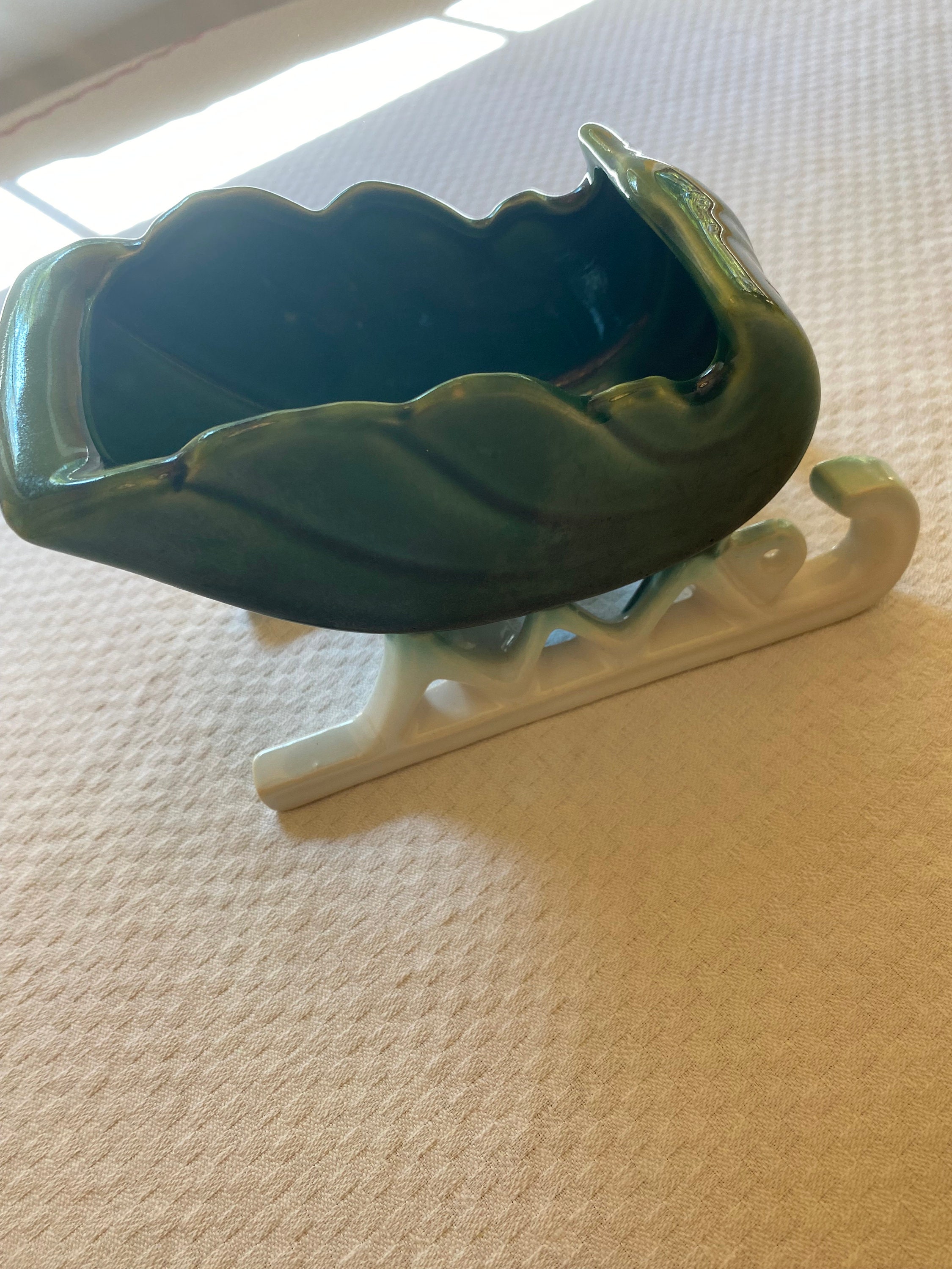 Vintage Napco Mcm Ceramic Sleigh Sled 1950s Ceramics 1960s Christmas ...