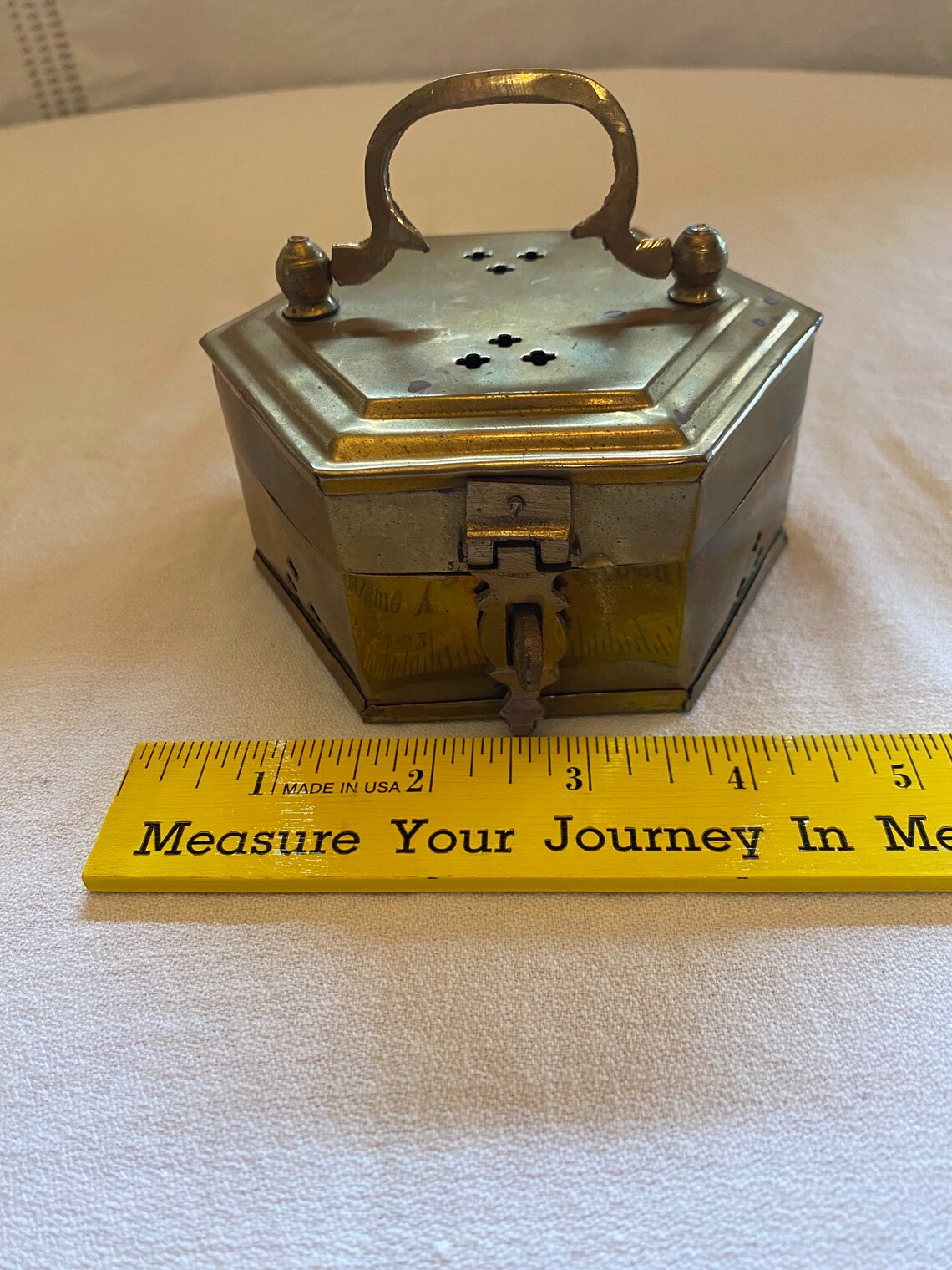 Vintage Octagon Brass Box 1970s Decor Boho Decor Made in India - Etsy