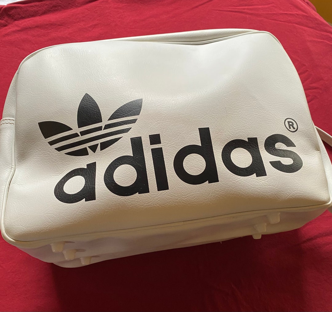 Vintage Adidas Bag Sports Bag 1970s Bag Vinyl Carryon Bag Weekend Bag ...