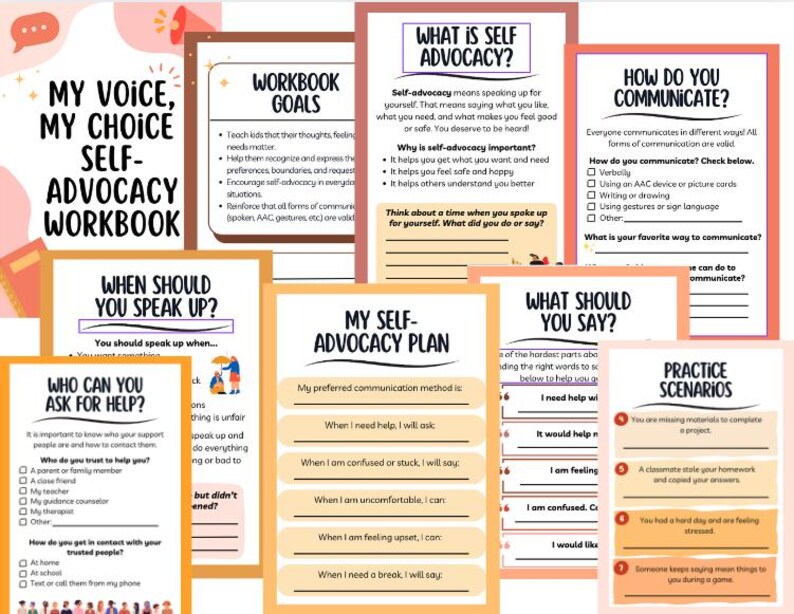 My Voice, My Choice Self-advocacy Workbook - Etsy
