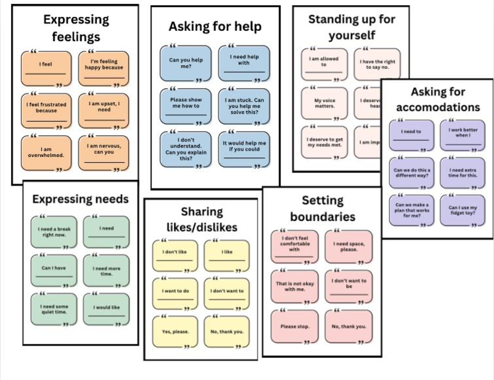 Self-advocacy Scripts for Autism: Kids Social Skills (digital Download ...