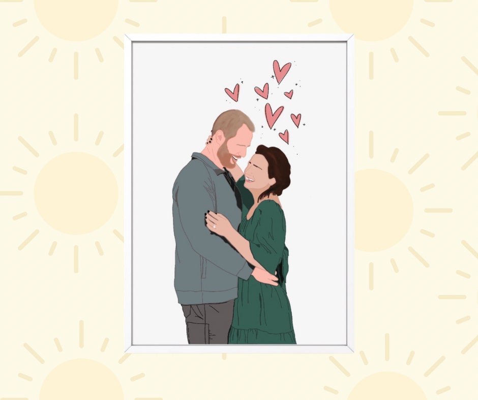 Digital Portrait Faceless Digital Portrait Personalized Portrait Cute ...