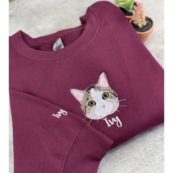 Embroidered Cats - Etsy