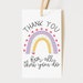 Teacher Thank You Gift Tag, Teacher End Year Gift, Teacher Appreciation ...