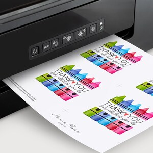 Teacher Thank You Gift Tag End of Year Appreciation Crayon Teacher Gift ...