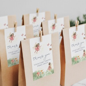 Fairy First Birthday Tags, Enchanting Fairy Theme, Fairy Garden Party ...