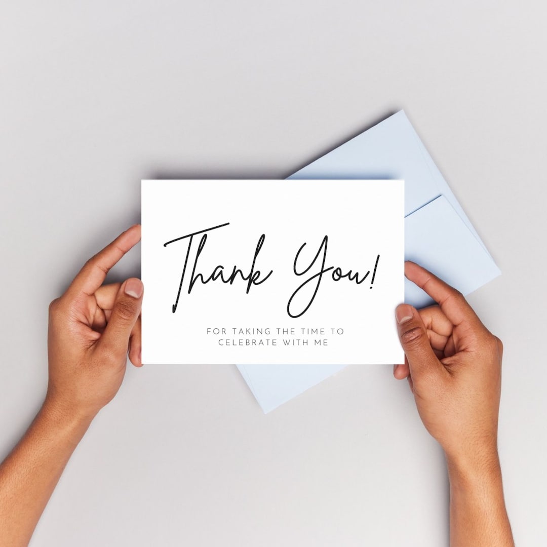 Thank You Card, Printable Thank You Card Template, Editable Template ...