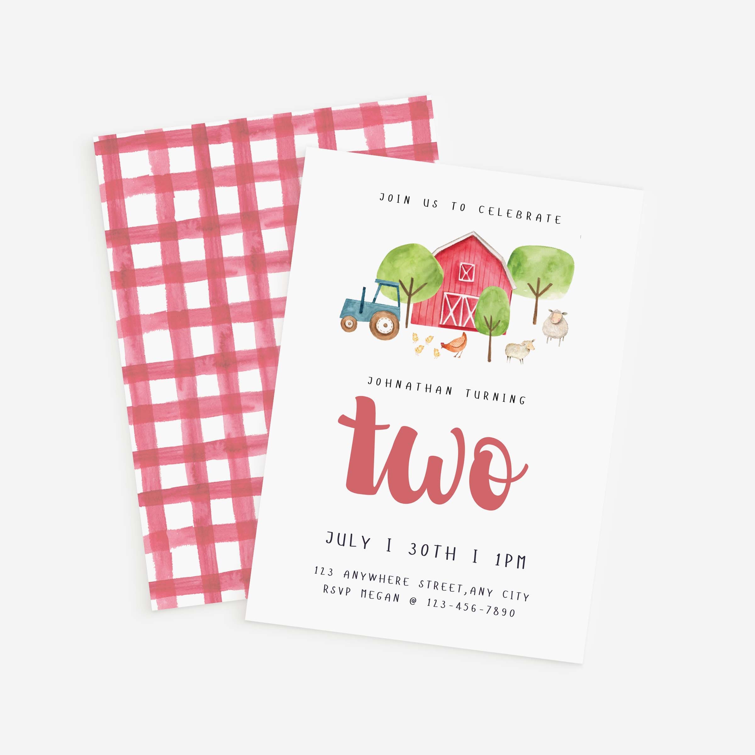 Editable Farm Birthday Invitation Template Barn Farm Animals Birthday ...