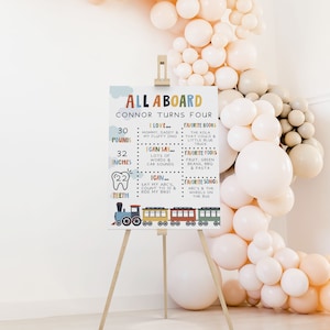 All Aboard, Editable Train Birthday Invitation, Modern Train Invitation ...