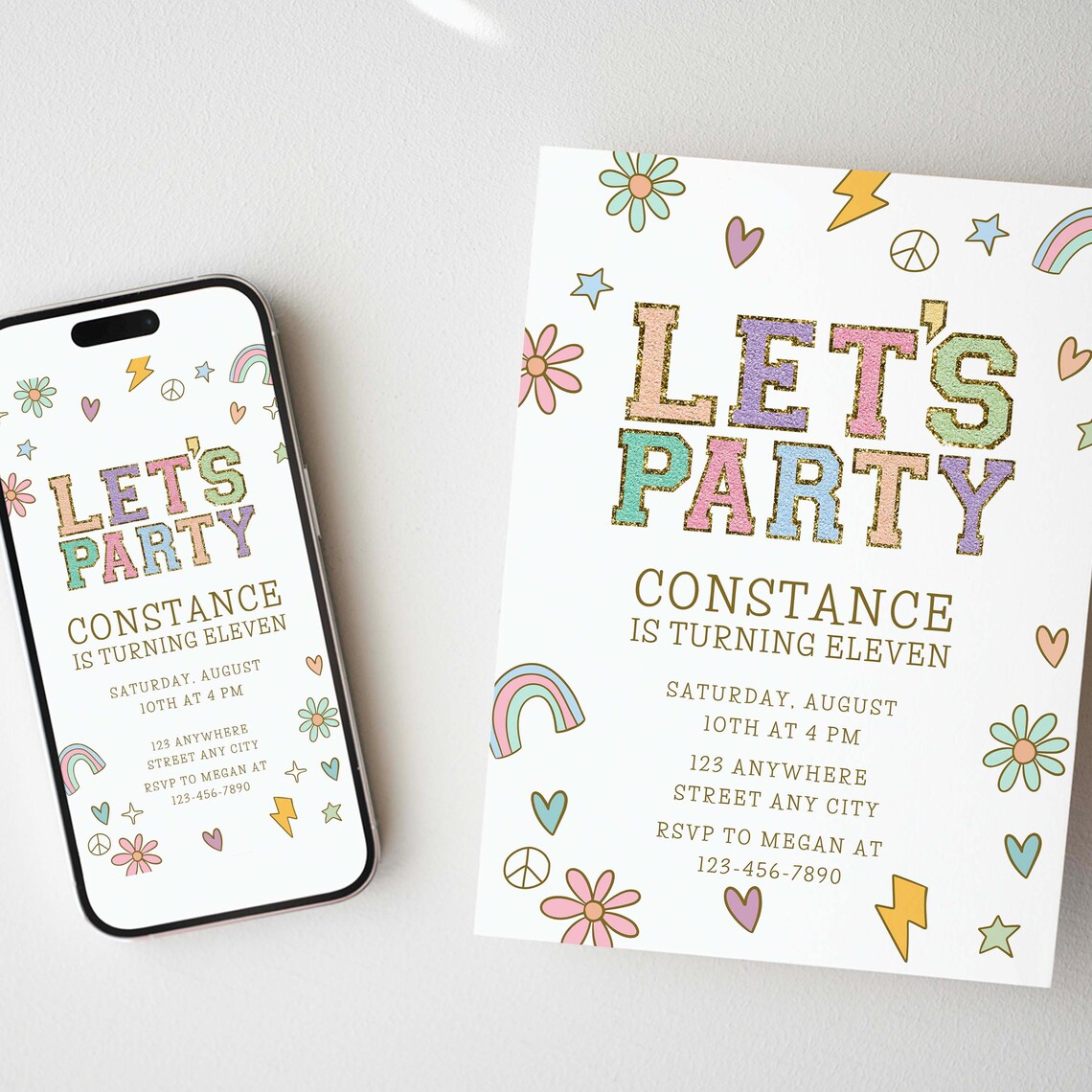Editable Preppy Birthday Invitation - Girls' Birthday Party Canva ...