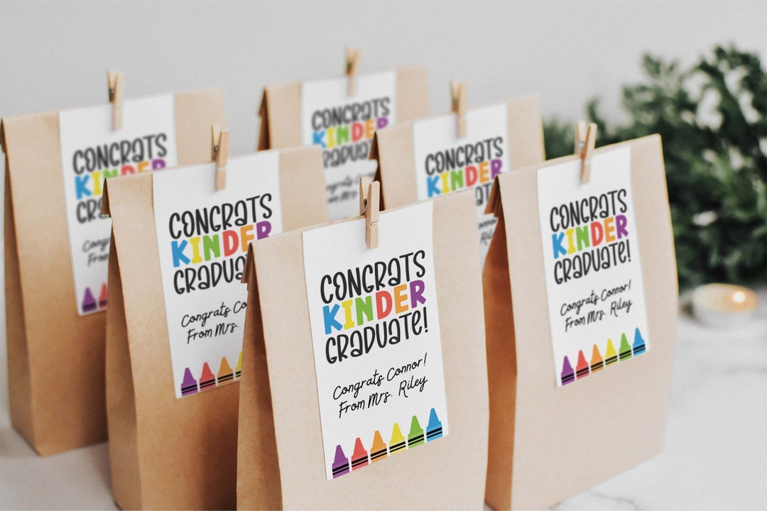 Editable Kinder Graduation Tag - Congratulations Kinder Grad Tag ...