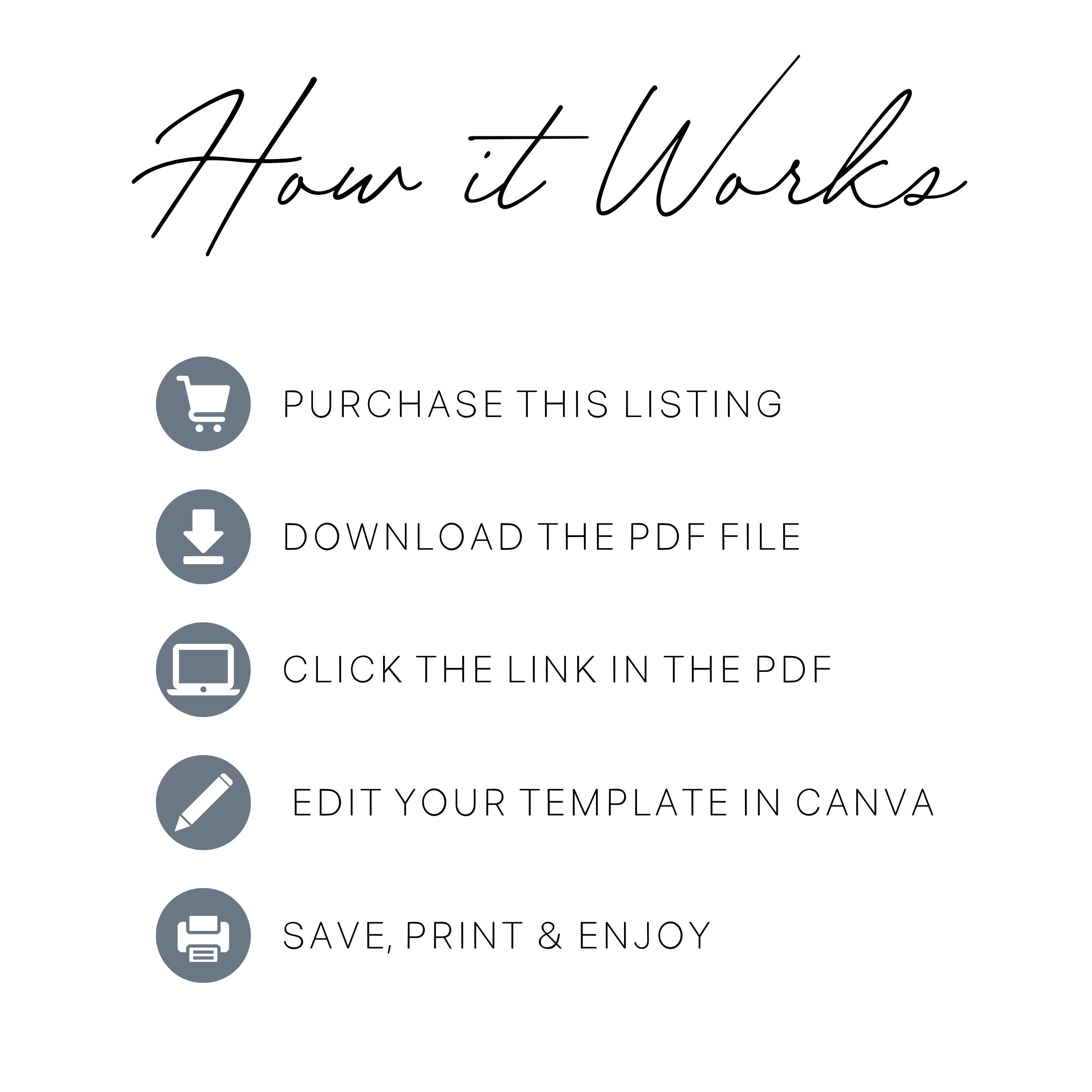 Thank You Card, Printable Thank You Card Template, Editable Template ...