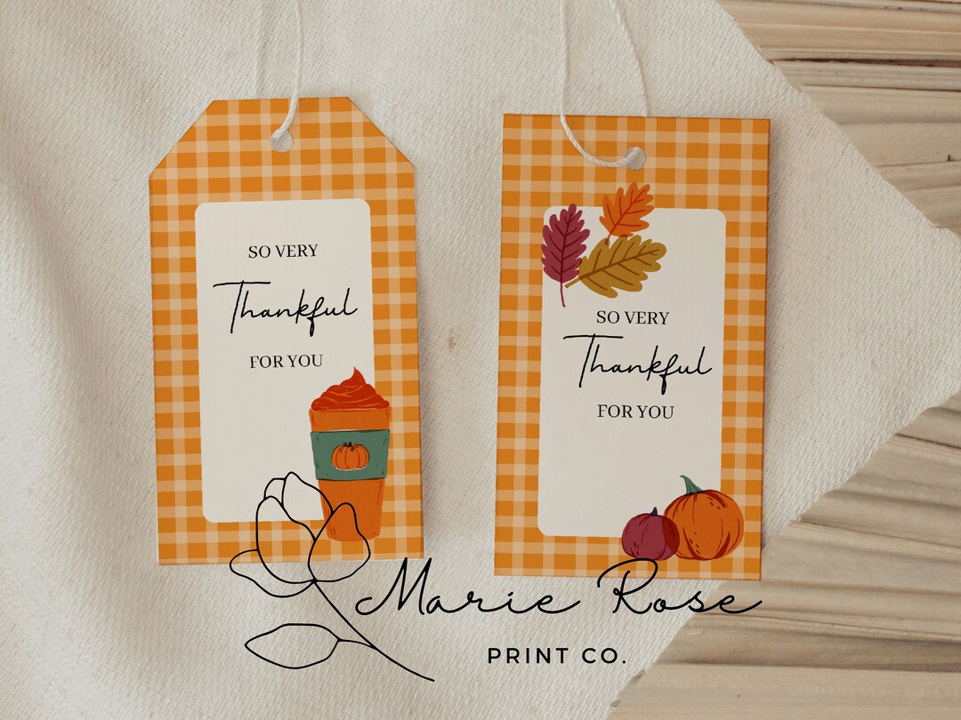 Printable Thanksgiving Tags Fall Gift Tag Friendsgiving Tag - Etsy