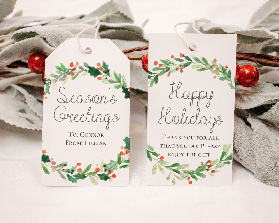 Printable Christmas Gift Tag Holiday Party Favor Tag Hygge - Etsy