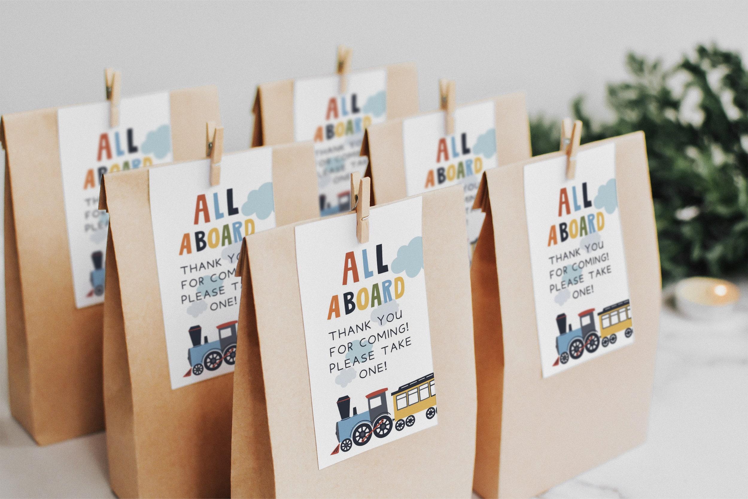 All Aboard Welcome Sign, Train Theme Birthday Welcome Sign, Editable ...