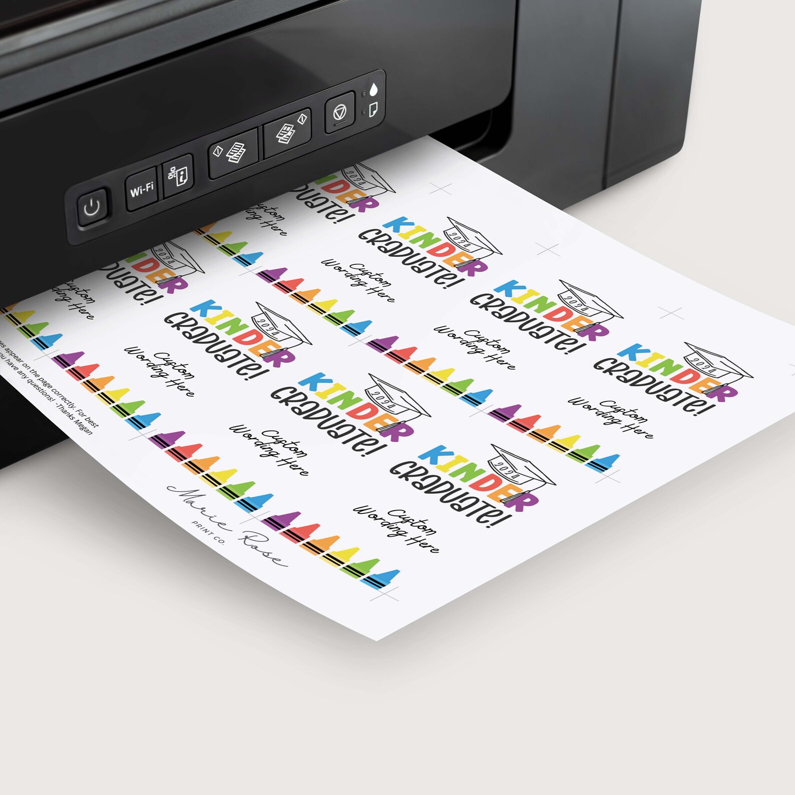 Editable Kinder Graduation Tag - Printable PDF - Kindergarten ...