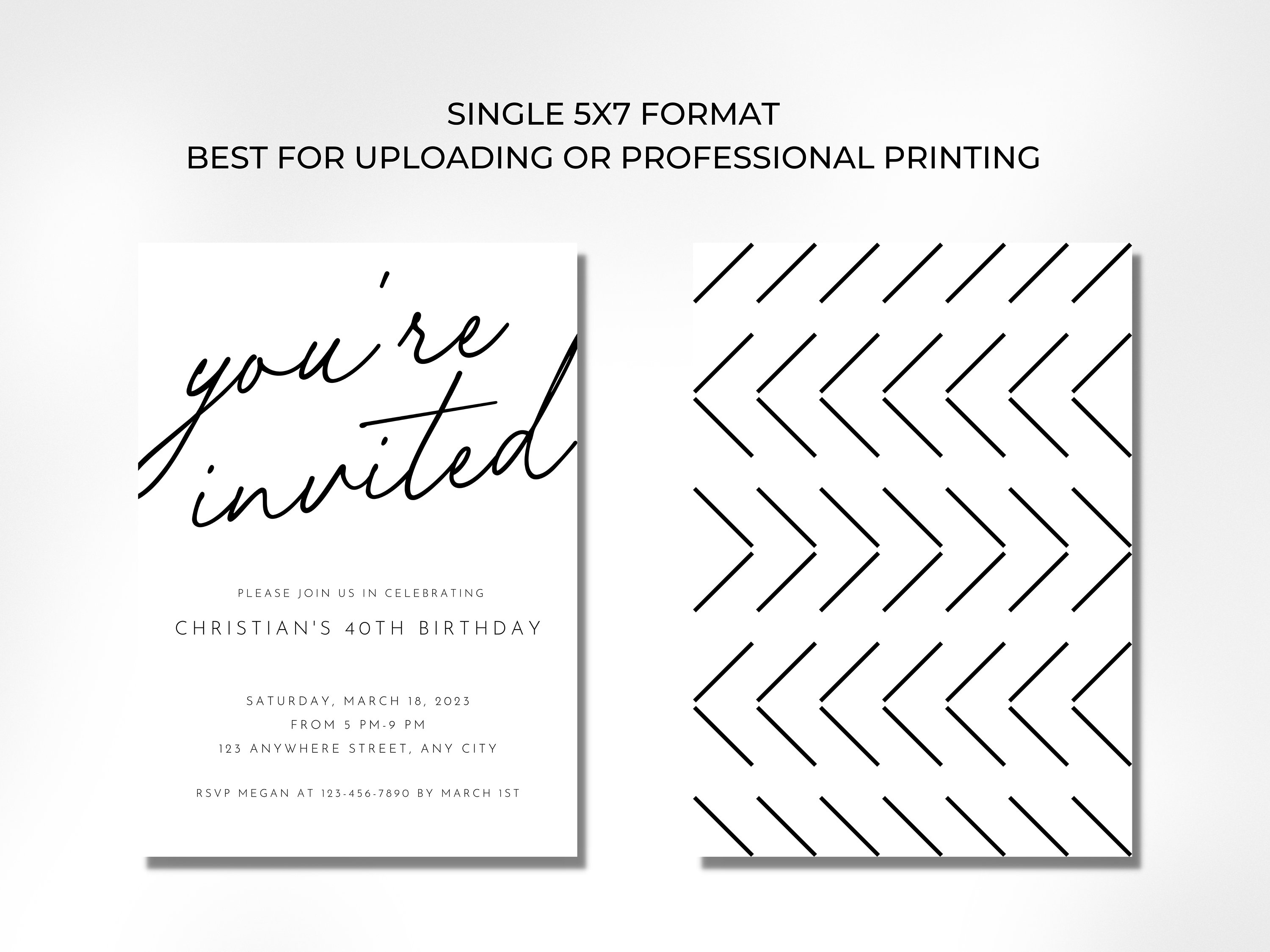 You're Invited Invitation Online Editable Template, Surprise Birthday ...