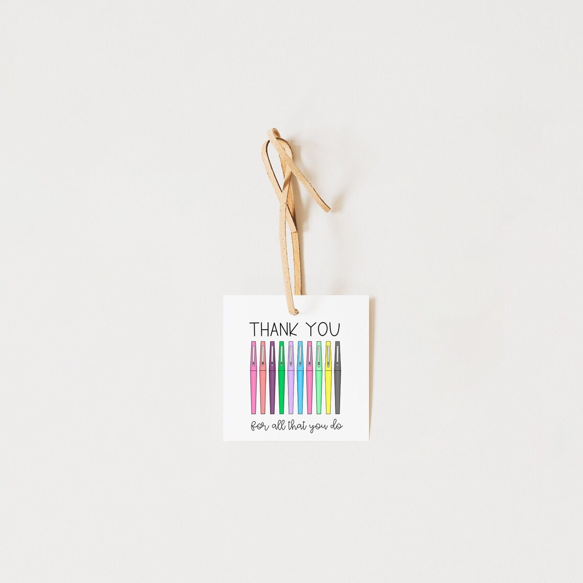 Teacher Thank You Gift Tag, Teacher End Year Gift, Teacher Appreciation ...